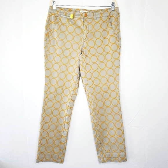 Anthropologie | Pants & Jumpsuits | Anthropologie Circle Embroidered ...